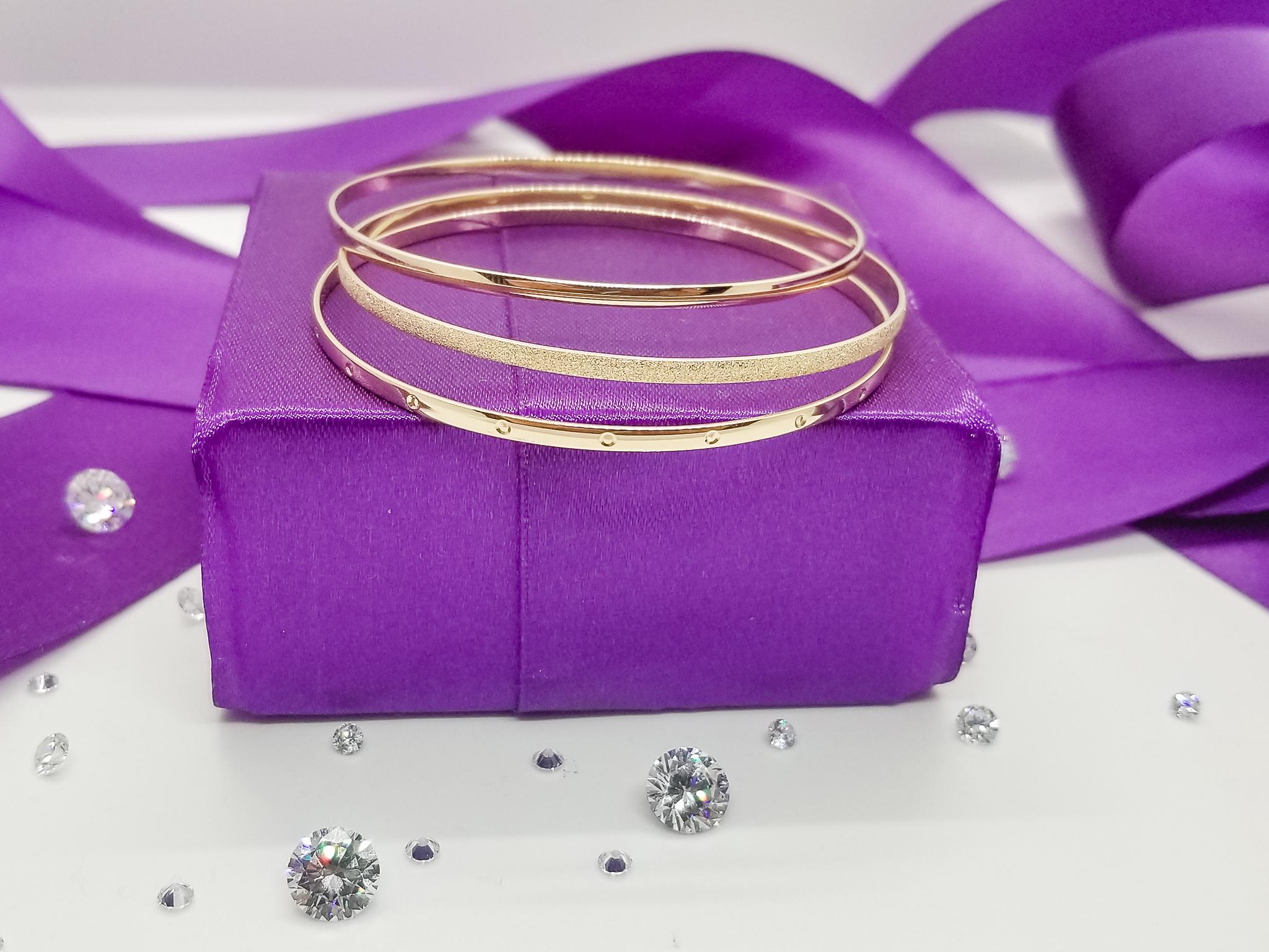 SET 3 BRATARI ARABEASTI FIXE DIN AUR 14K FATI 230 (1 Bratara Lucioasa ...